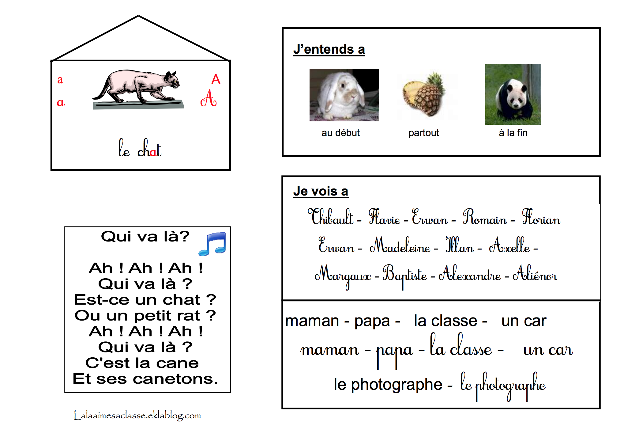 Mon cahier des sons – Lala aime sa classe
