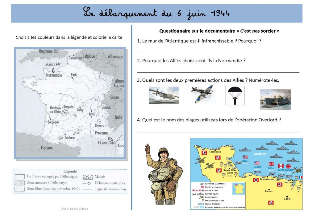 La seconde guerre mondiale – Lala aime sa classe
