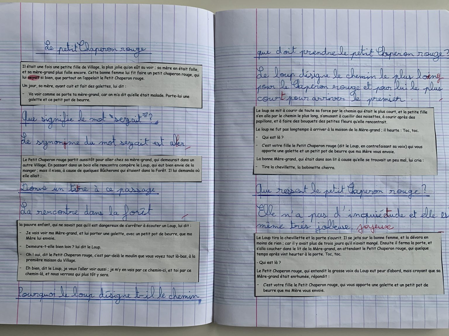 Projet sur le loup – Lala aime sa classe